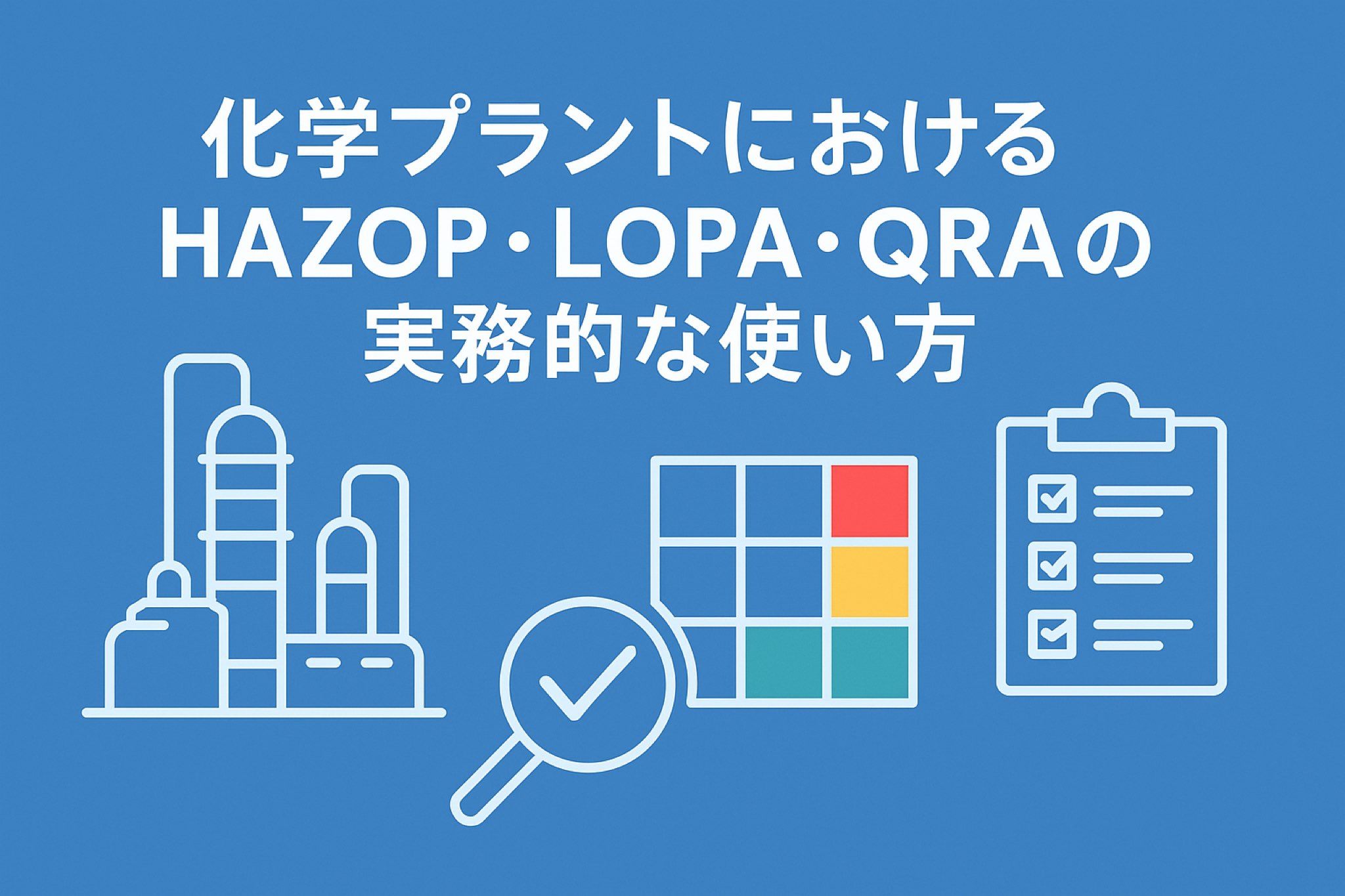 【まとめ記事】化学プラントにおける HAZOP・LOPA・QRA の実務的な使い方 | 化学プラント大全